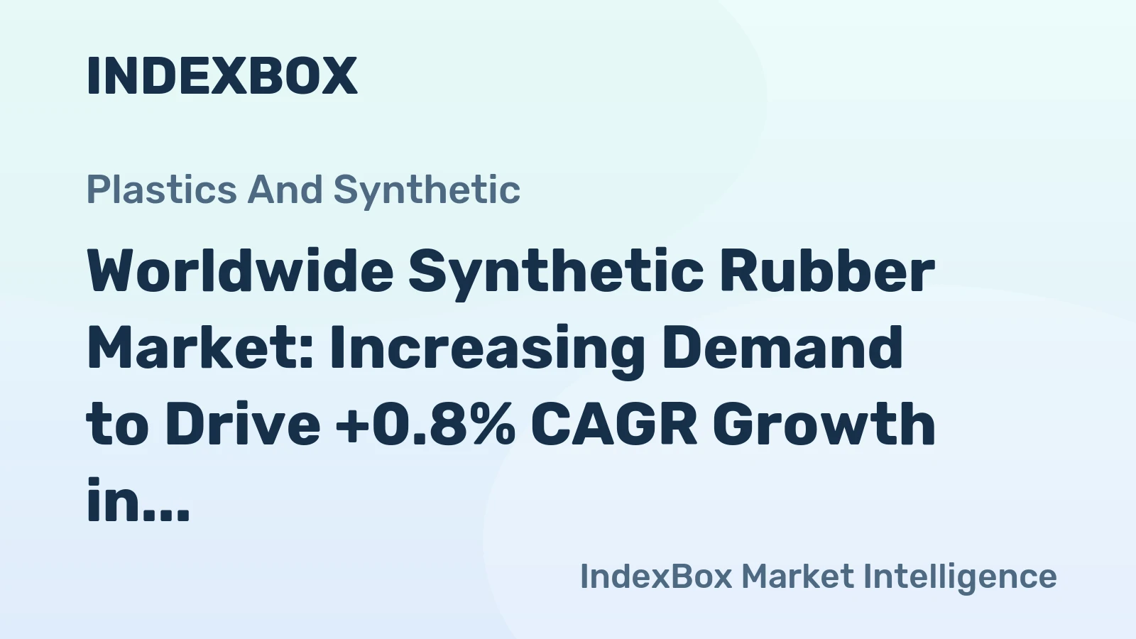 Worldwide Synthetic Rubber Market: Increasing Demand to Drive +0.8% CAGR Growth in Market Volume by 2035
