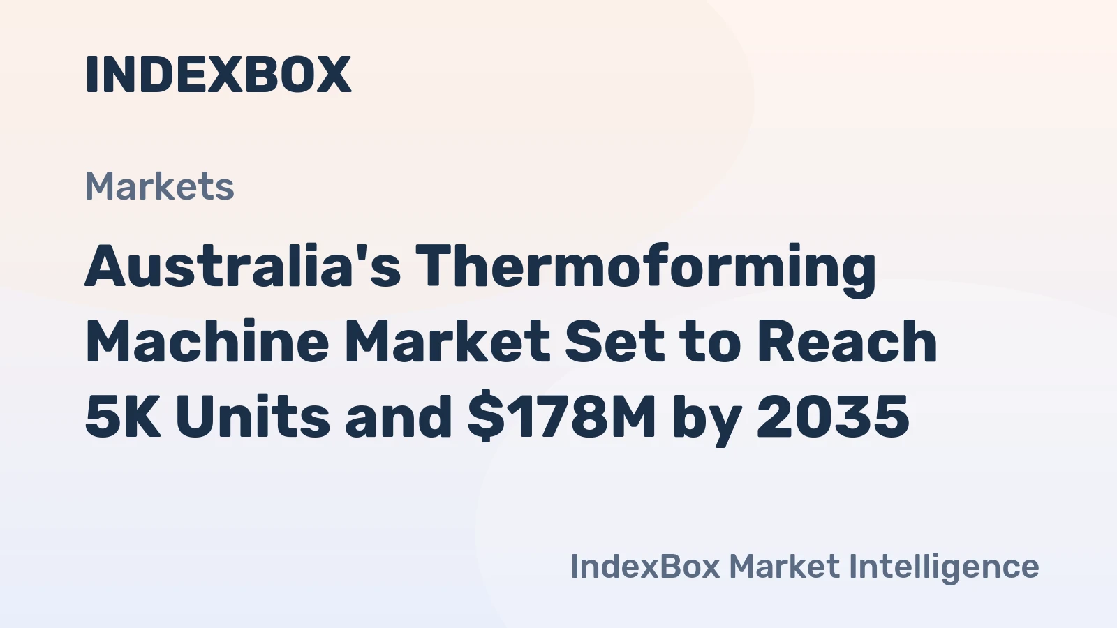 Australia's Thermoforming Machine Market Set to Reach 5K Units and $178M by 2035