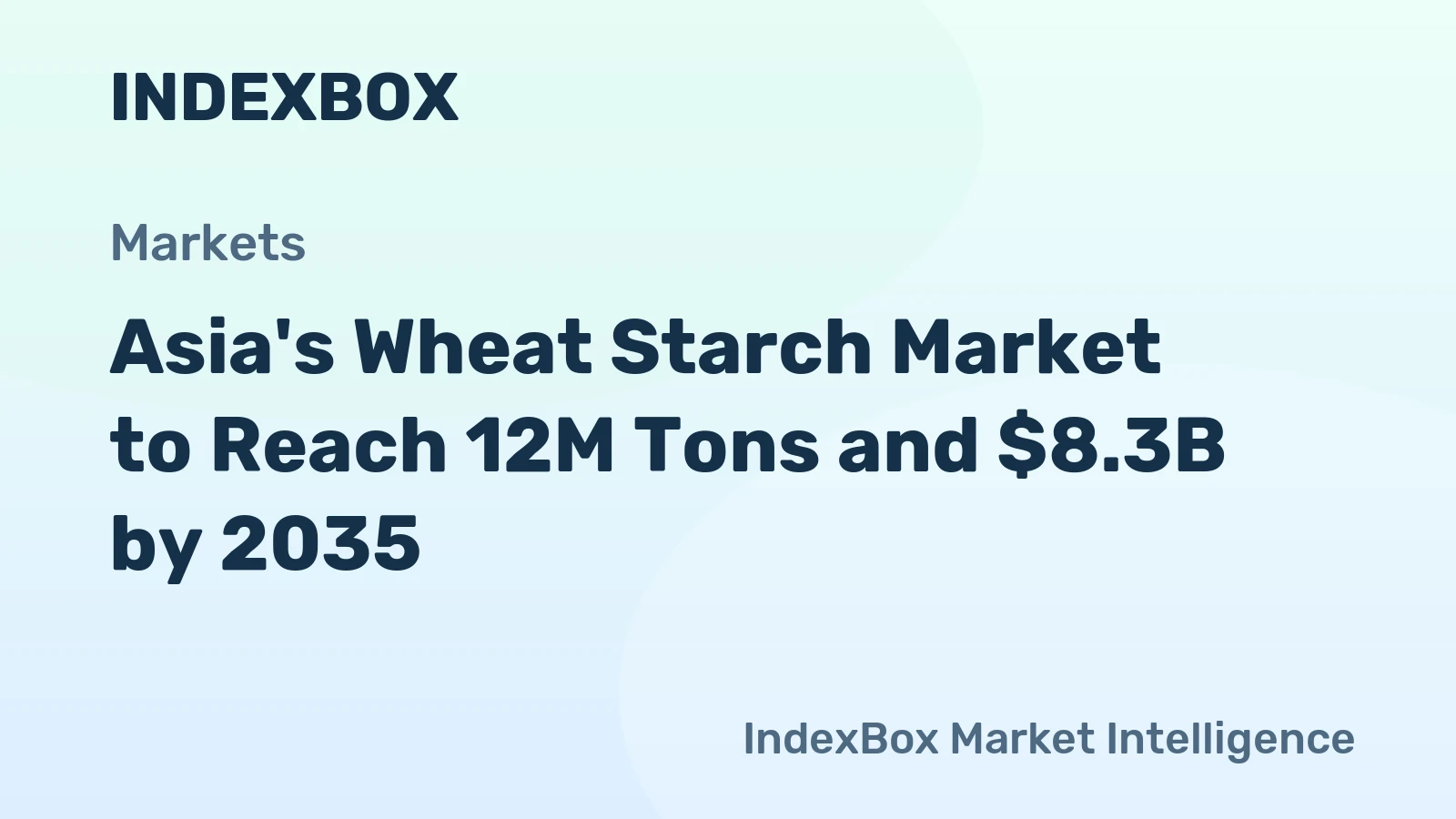 Asia's Wheat Starch Market to Reach 12M Tons and $8.3B by 2035