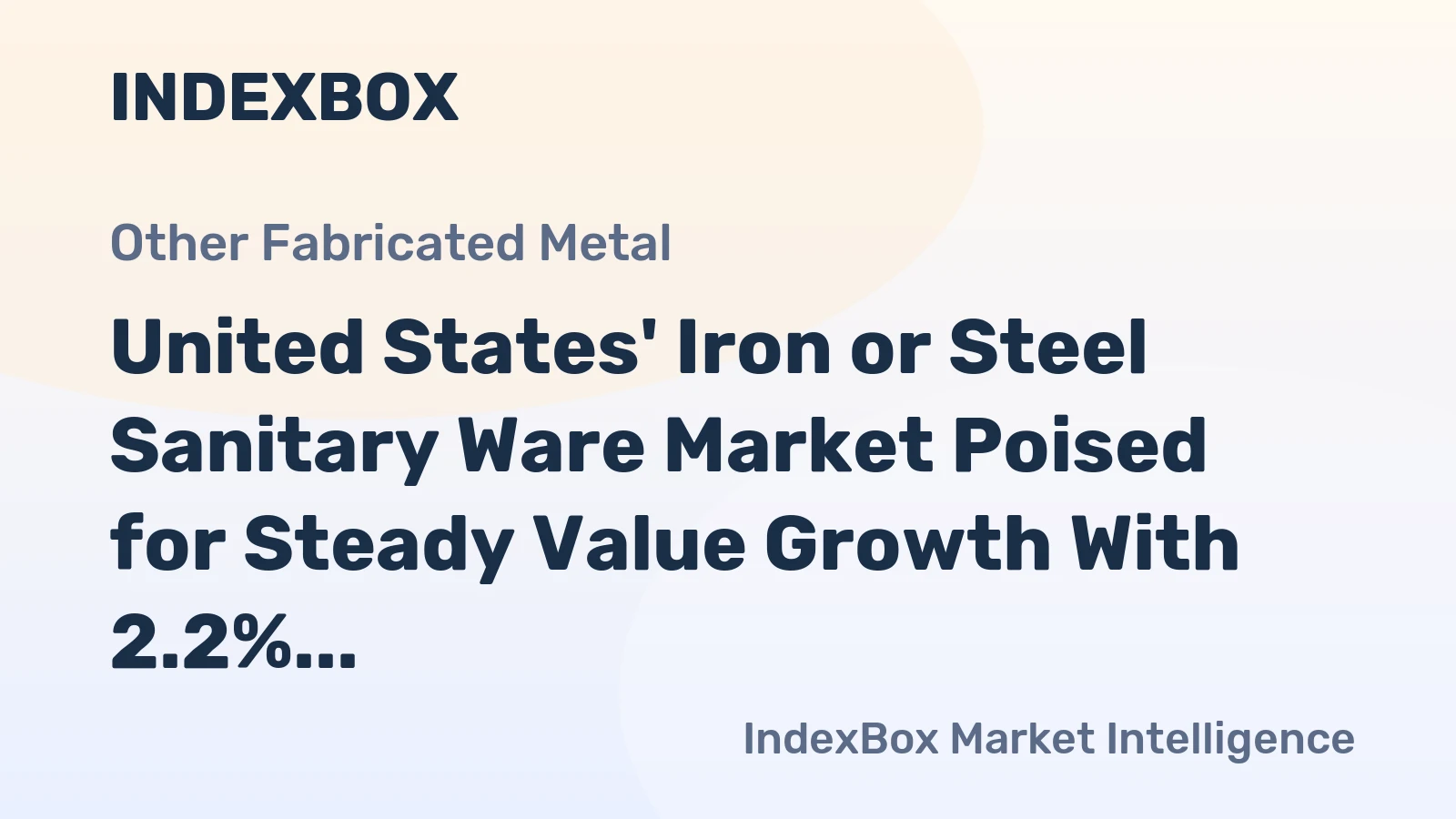 United States' Iron or Steel Sanitary Ware Market Poised for Steady Value Growth With 2.2% CAGR