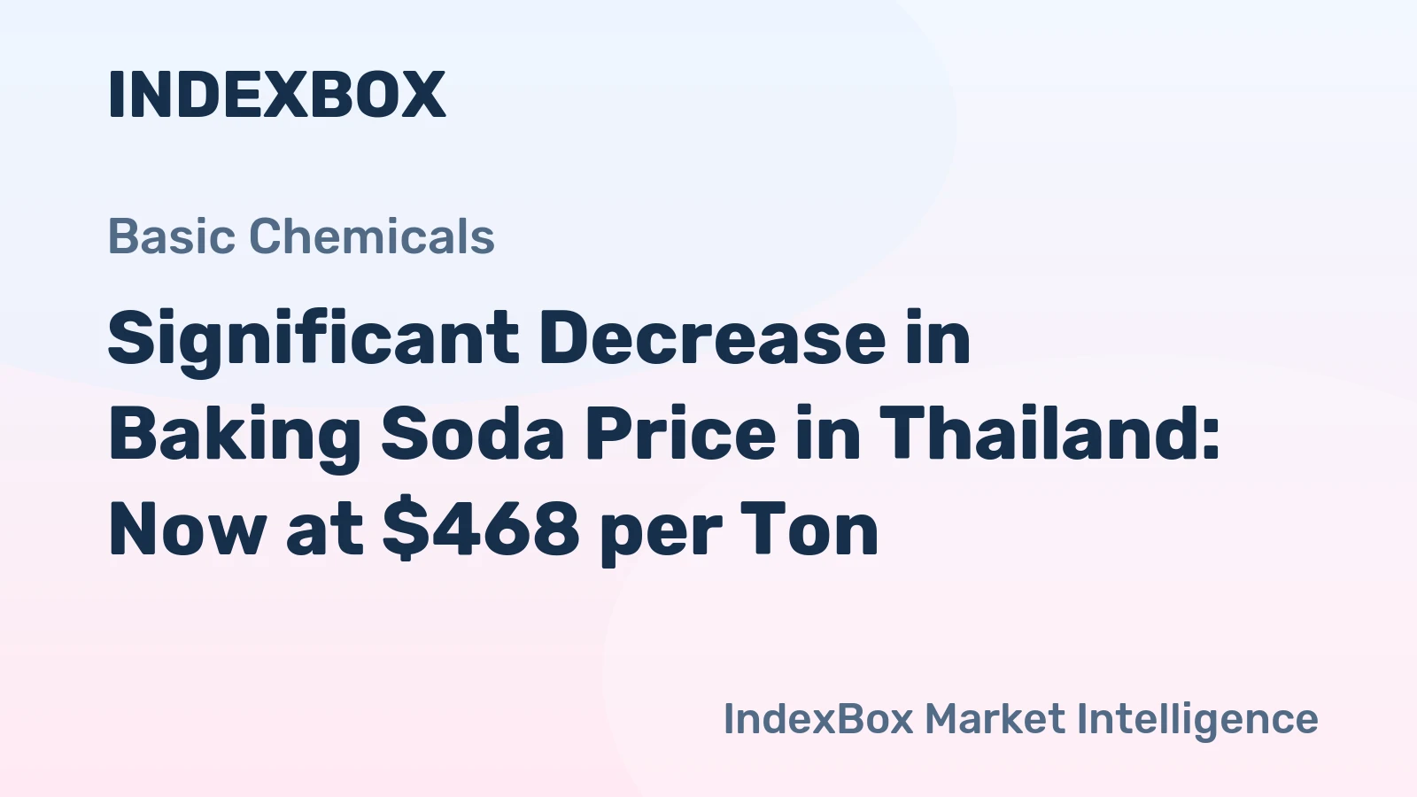 Significant Decrease in Baking Soda Price in Thailand: Now at $468 per Ton