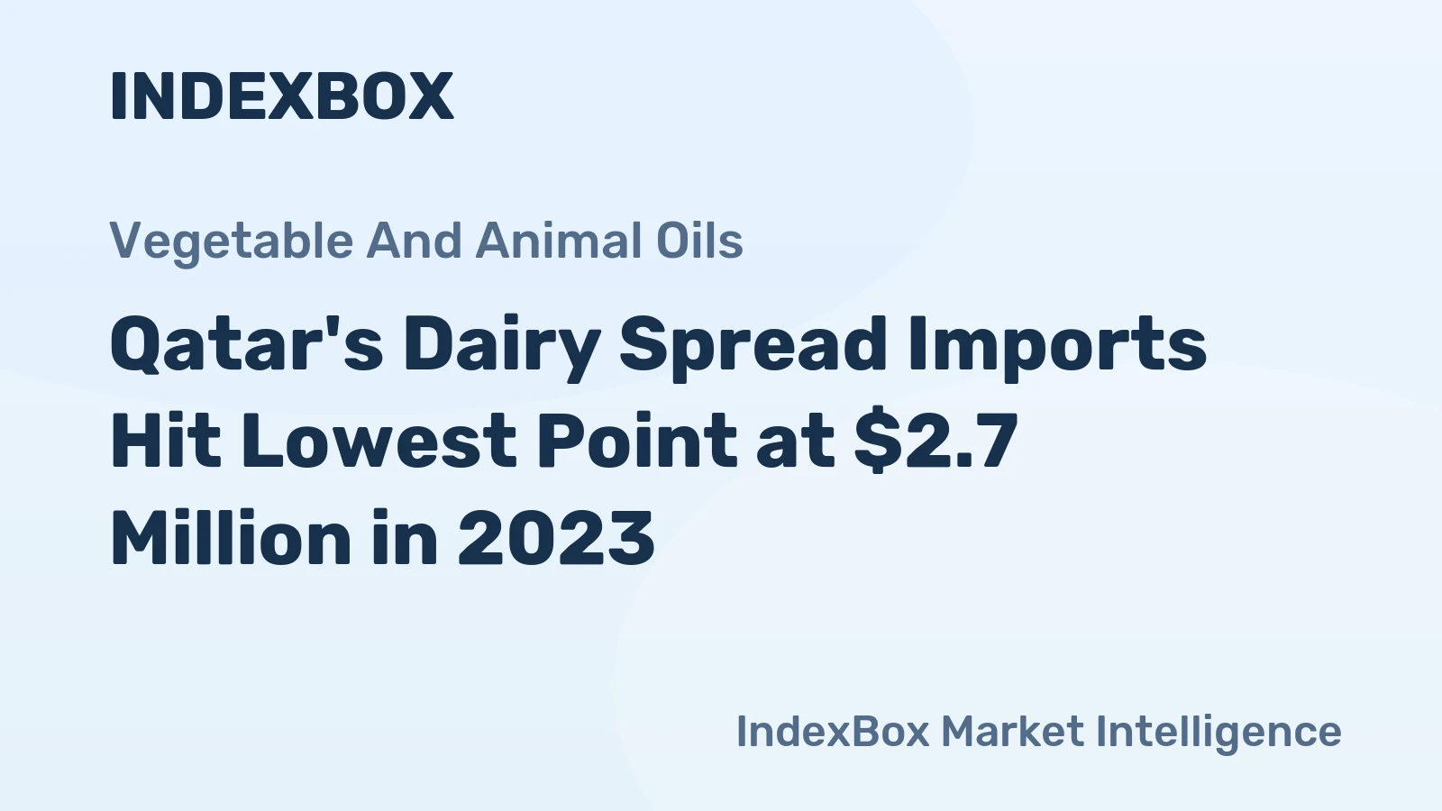 Qatar's Dairy Spread Imports Hit Lowest Point at $2.7 Million in 2023