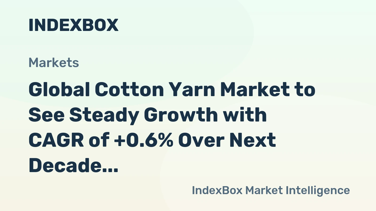 Global Cotton Yarn Market to See Steady Growth with CAGR of +0.6% Over Next Decade