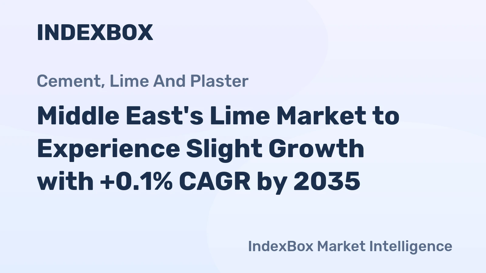 Middle East's Lime Market to Experience Slight Growth with +0.1% CAGR by 2035