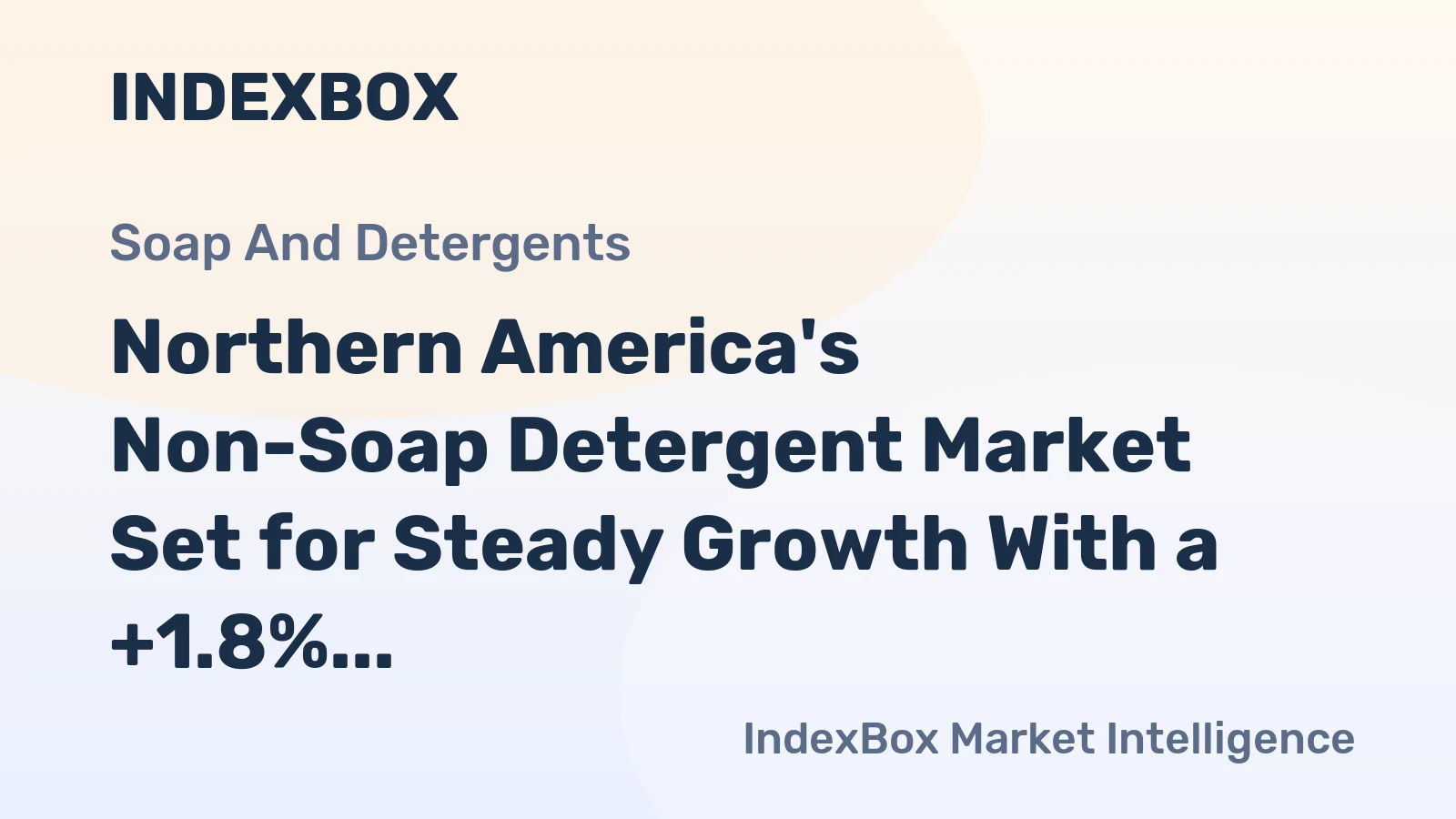 Northern America's Non-Soap Detergent Market Set for Steady Growth With a +1.8% CAGR Value Increase