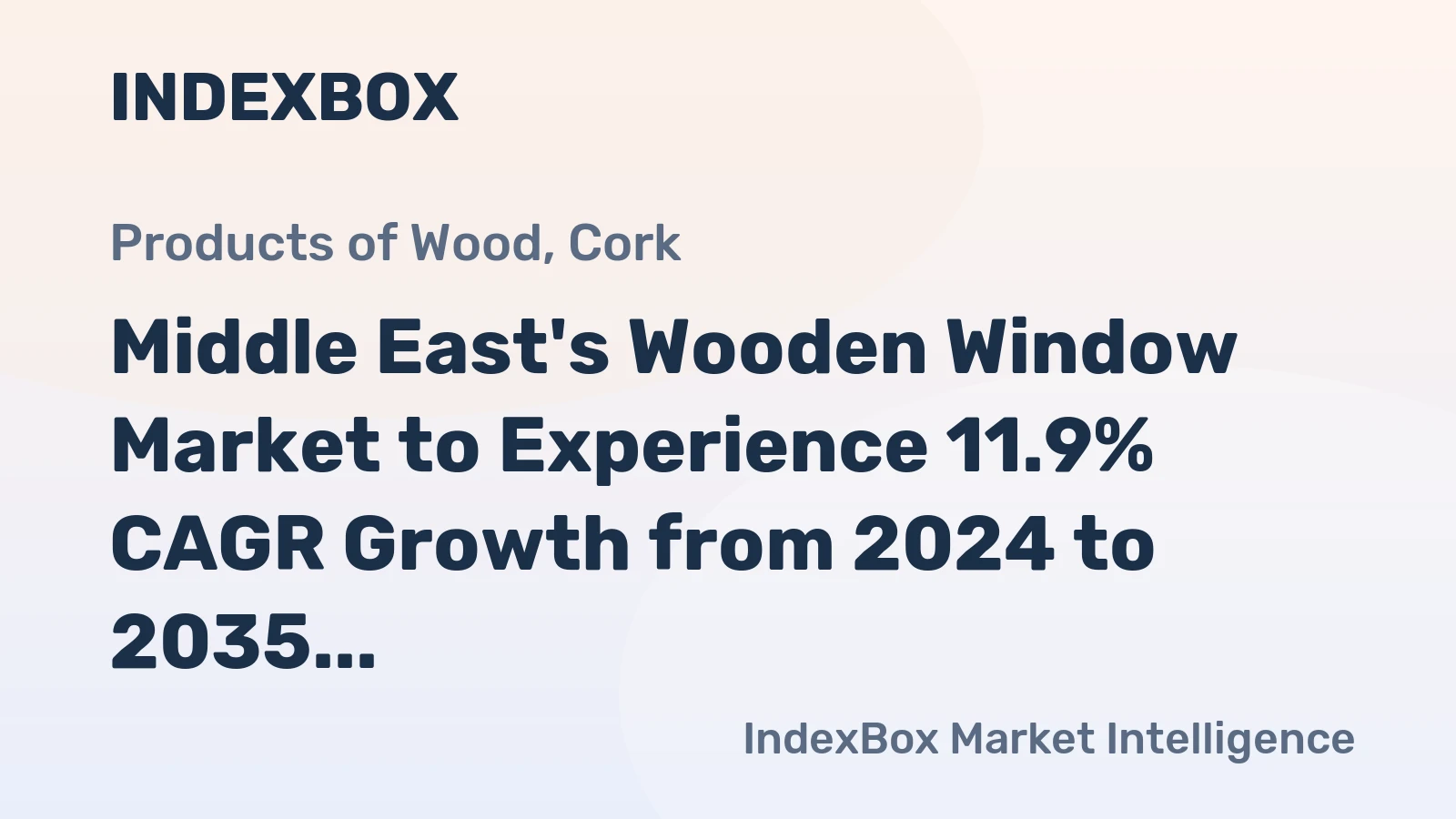 Middle East's Wooden Window Market to Experience 11.9% CAGR Growth from 2024 to 2035