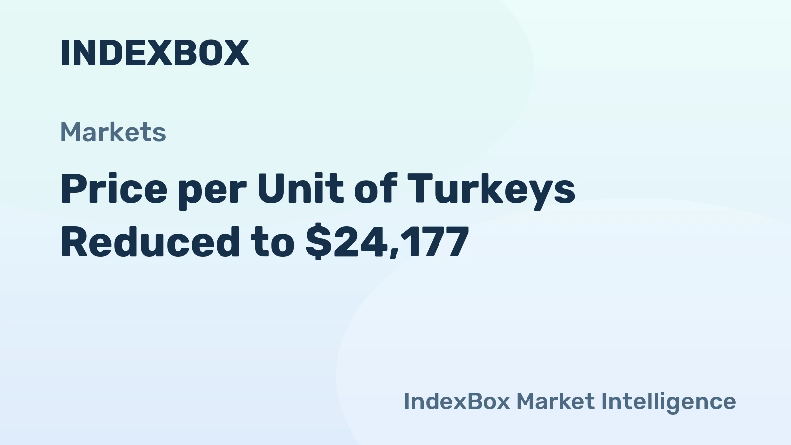 Price per Unit of Turkeys Reduced to $24,177