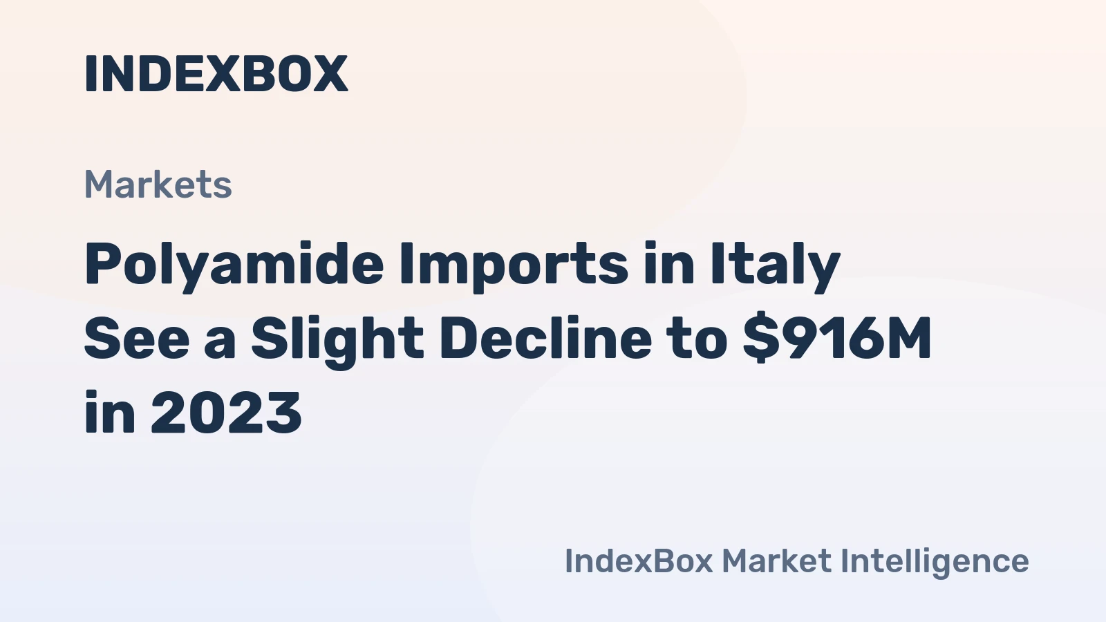 Polyamide Imports in Italy See a Slight Decline to $916M in 2023
