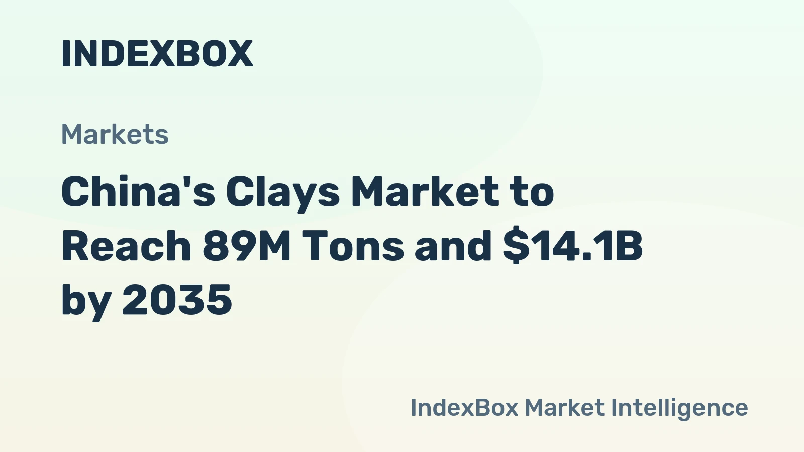 China's Clays Market to Reach 89M Tons and $14.1B by 2035
