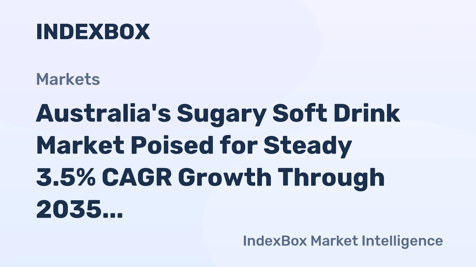 Australia's Sugary Soft Drink Market Poised for Steady 3.5% CAGR Growth Through 2035