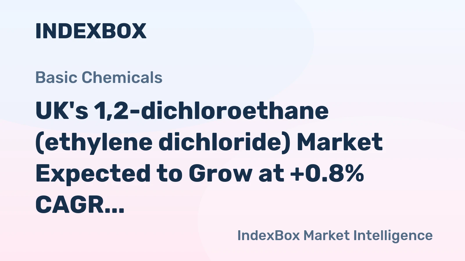 UK's 1,2-dichloroethane (ethylene dichloride) Market Expected to Grow at +0.8% CAGR Over Next Decade