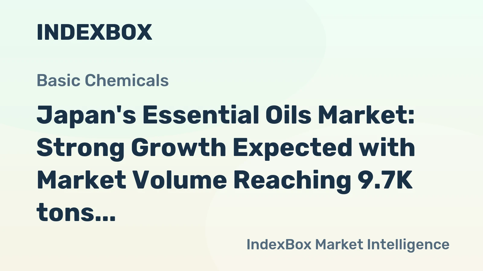 Japan's Essential Oils Market: Strong Growth Expected with Market Volume Reaching 9.7K tons and Market Value Reaching $206M by 2035