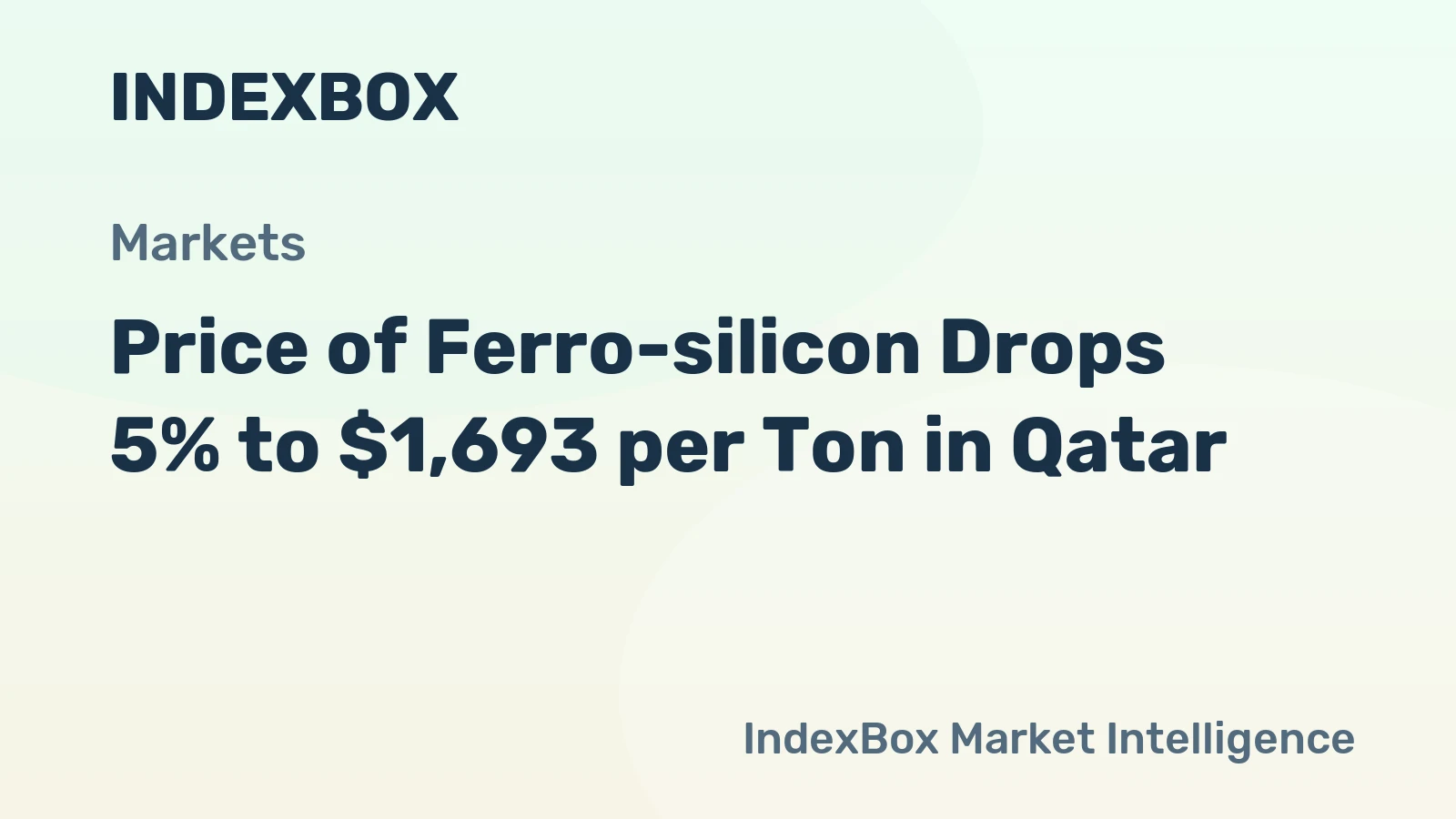 Price of Ferro-silicon Drops 5% to $1,693 per Ton in Qatar