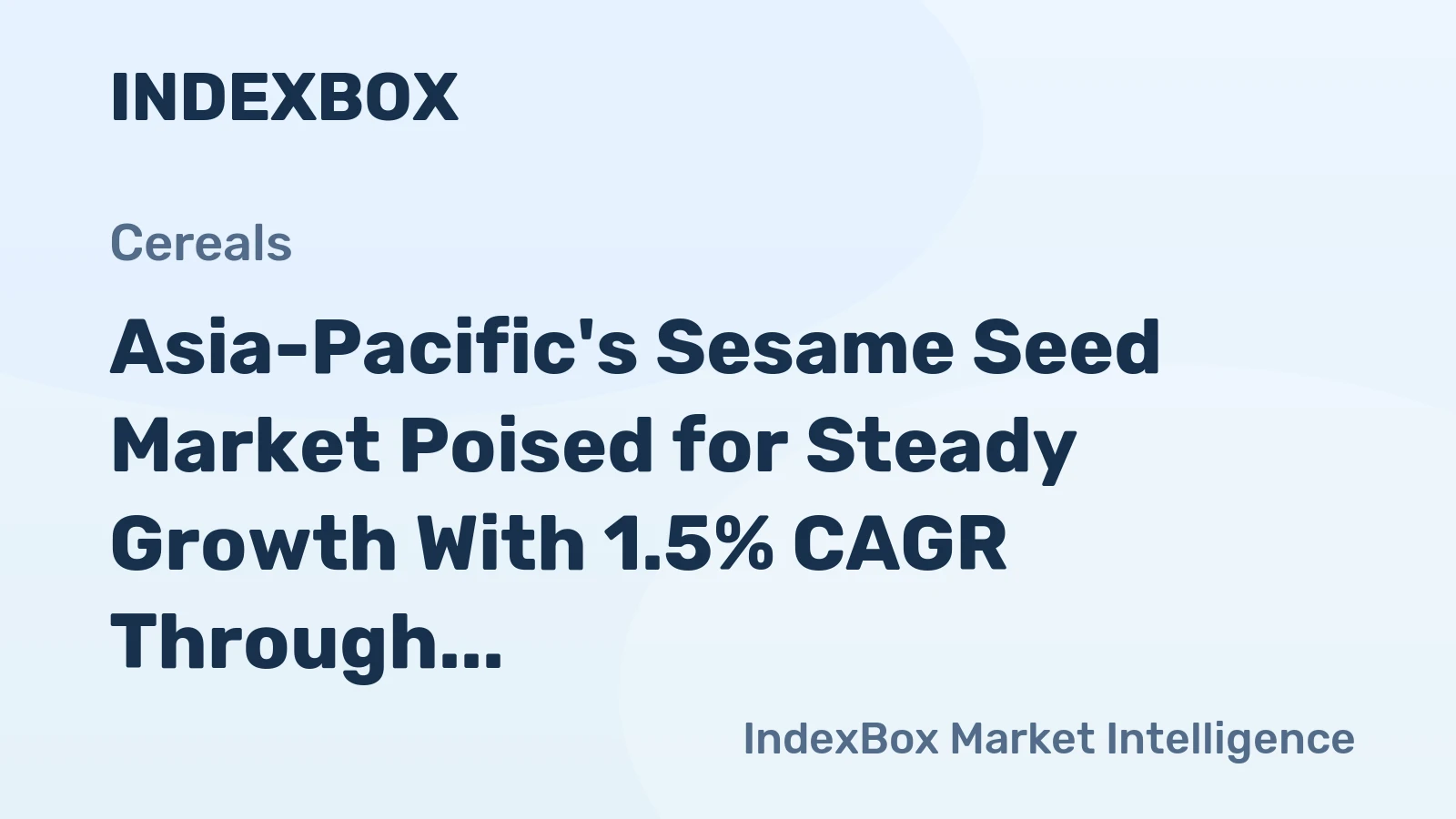 Asia-Pacific's Sesame Seed Market Poised for Steady Growth With 1.5% CAGR Through 2035