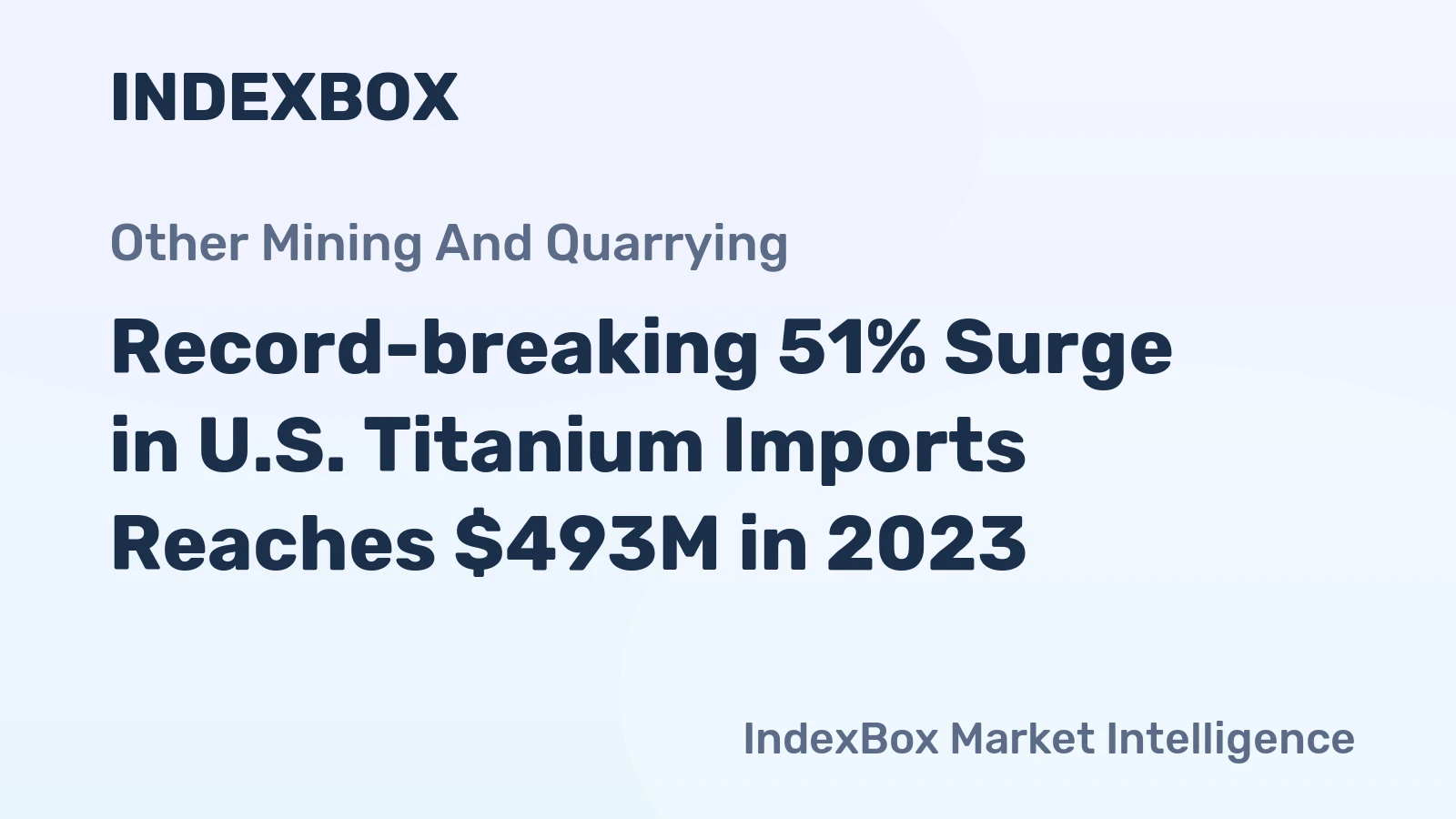 Record-breaking 51% Surge in U.S. Titanium Imports Reaches $493M in 2023