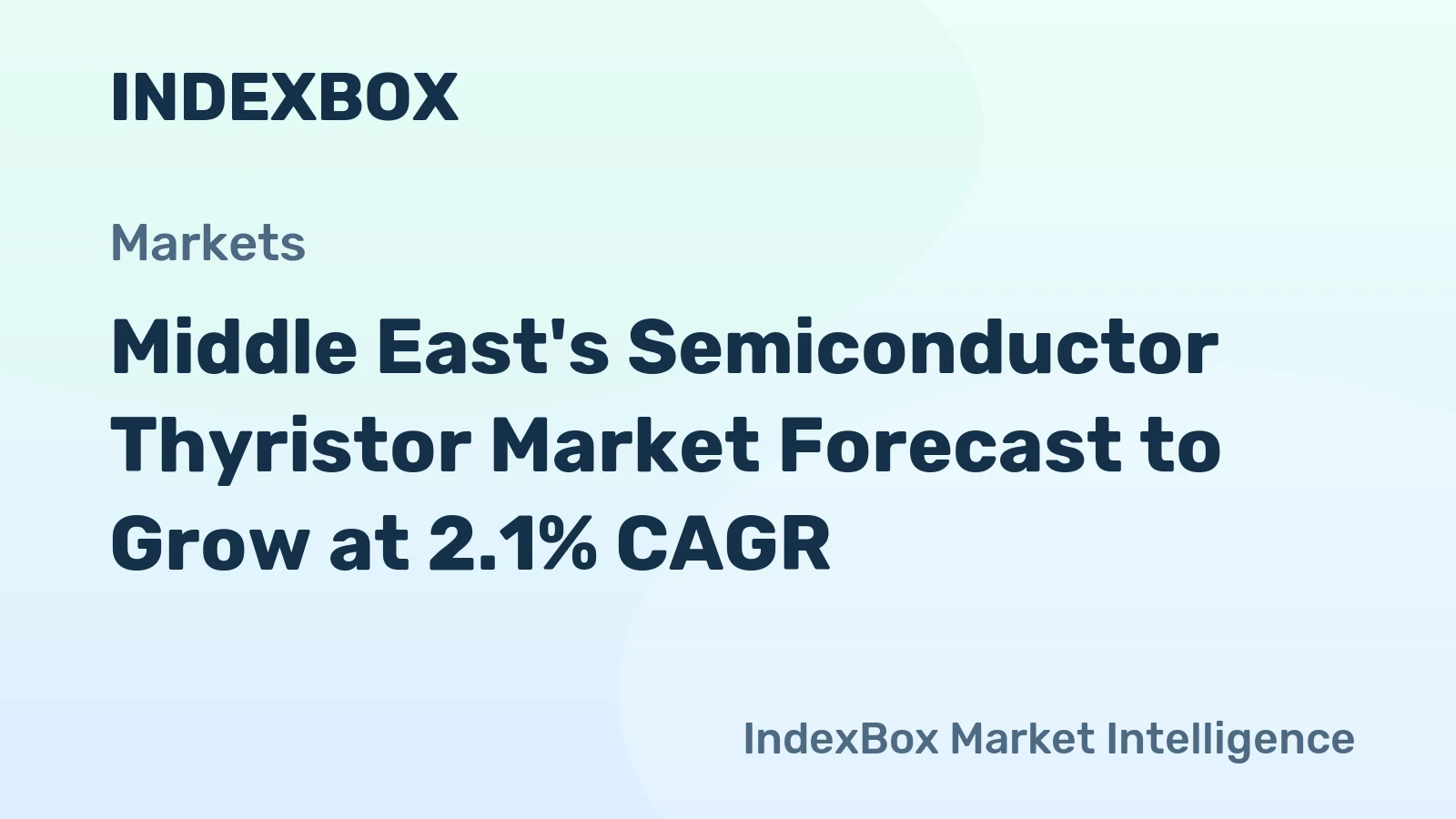 Middle East's Semiconductor Thyristor Market Forecast to Grow at 2.1% CAGR
