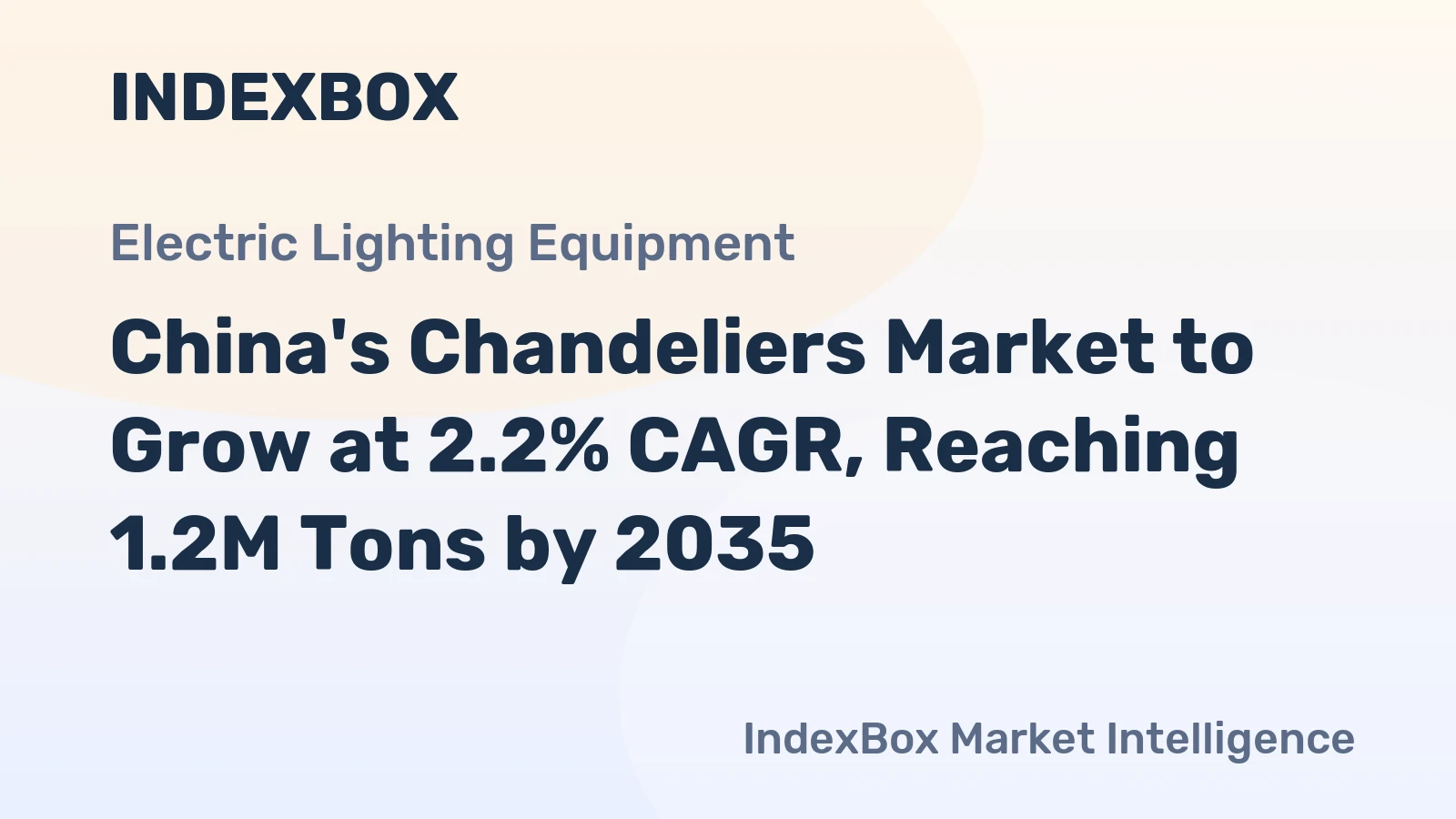 China's Chandeliers Market to Grow at 2.2% CAGR, Reaching 1.2M Tons by 2035