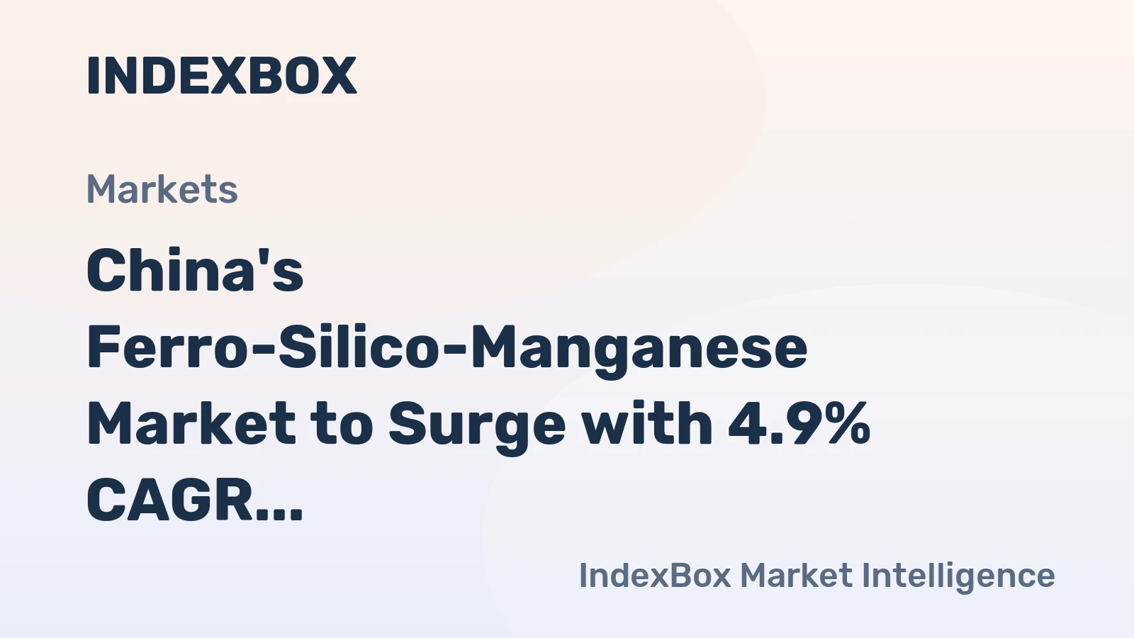 China's Ferro-Silico-Manganese Market to Surge with 4.9% CAGR, Reaching $23.2B by 2035