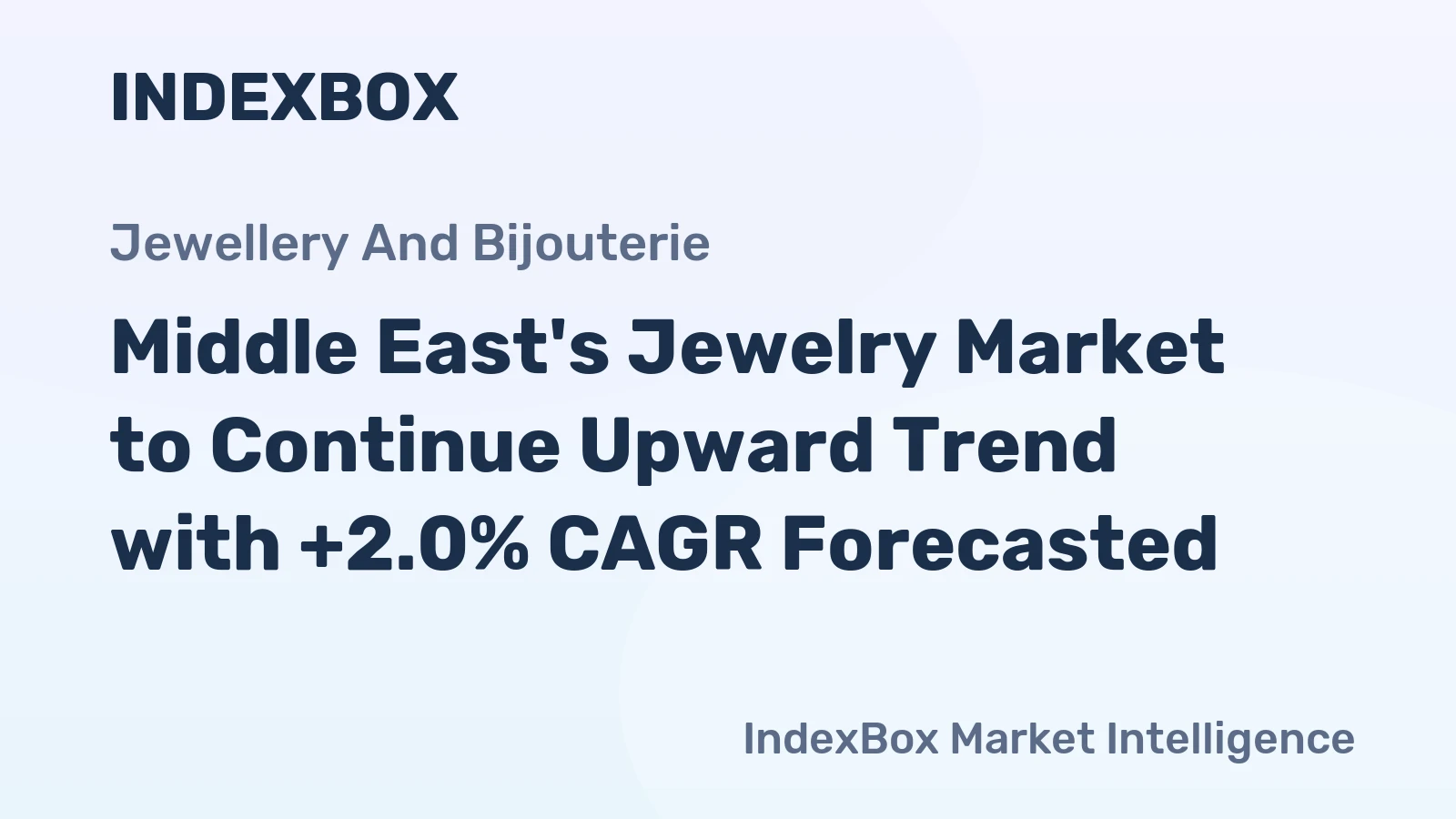 Middle East's Jewelry Market to Continue Upward Trend with +2.0% CAGR Forecasted