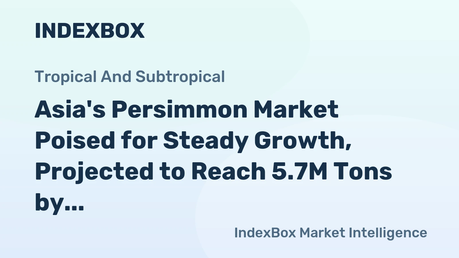 Asia's Persimmon Market Poised for Steady Growth, Projected to Reach 5.7M Tons by 2035 with a +2.0% CAGR.