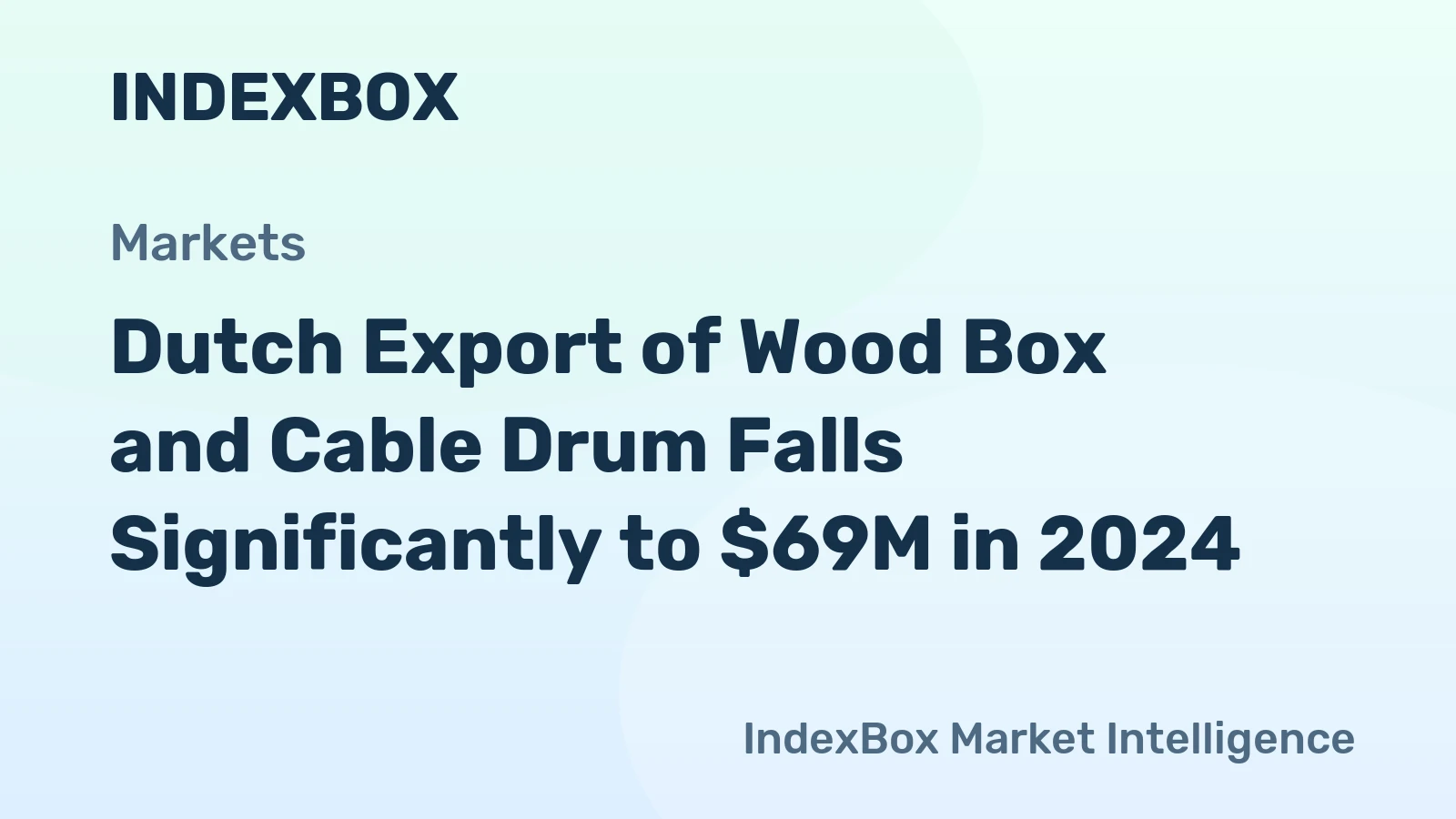 Dutch Export of Wood Box and Cable Drum Falls Significantly to $69M in 2024
