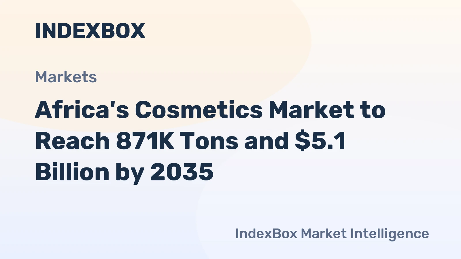 Africa's Cosmetics Market to Reach 871K Tons and $5.1 Billion by 2035