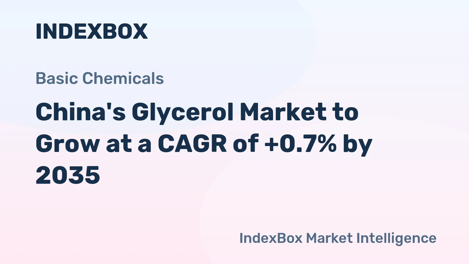 China's Glycerol Market to Grow at a CAGR of +0.7% by 2035