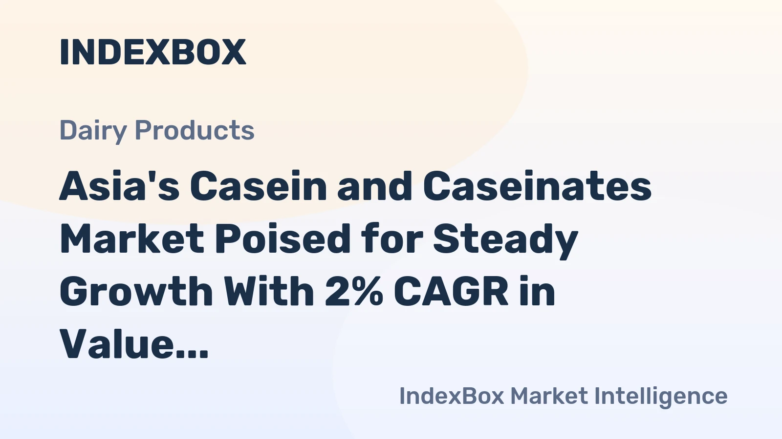 Asia's Casein and Caseinates Market Poised for Steady Growth With 2% CAGR in Value Through 2035