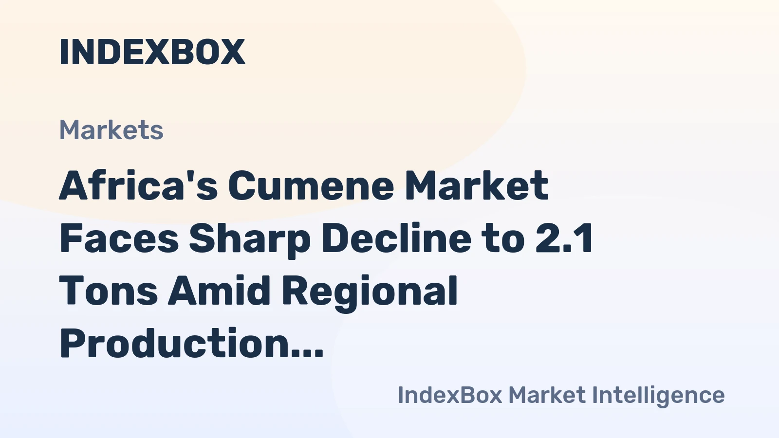 Africa's Cumene Market Faces Sharp Decline to 2.1 Tons Amid Regional Production Challenges