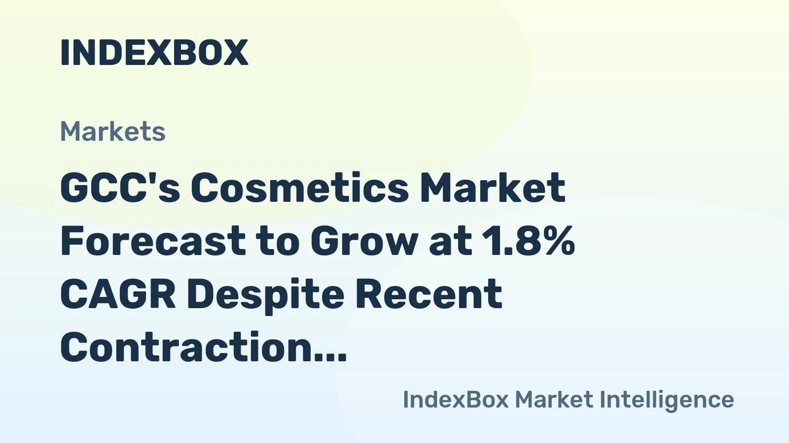 GCC's Cosmetics Market Forecast to Grow at 1.8% CAGR Despite Recent Contraction