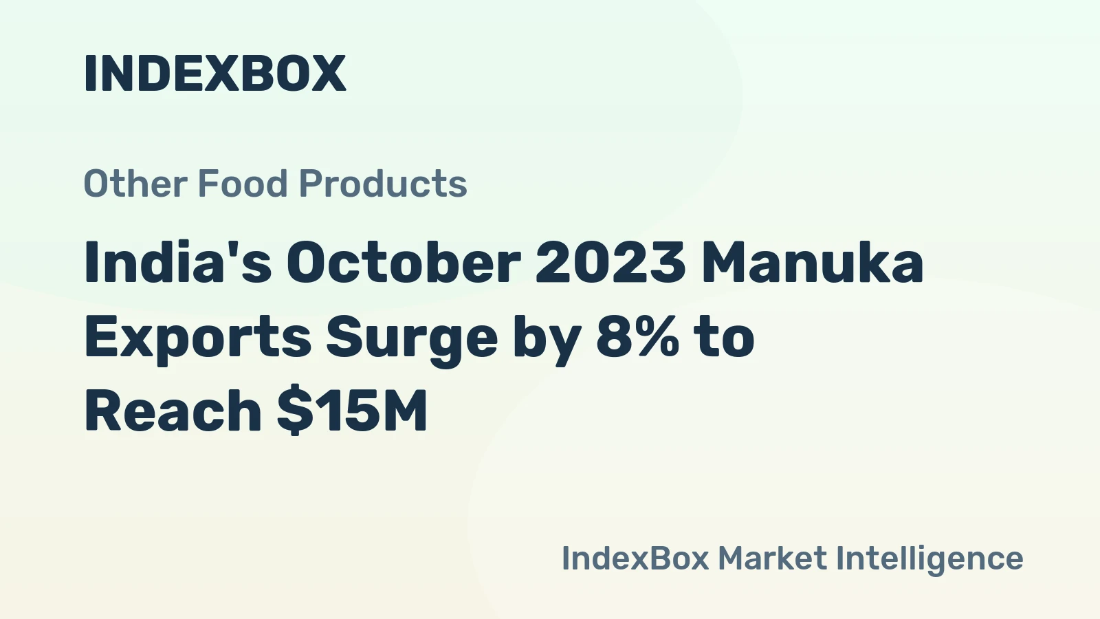 India's October 2023 Manuka Exports Surge by 8% to Reach $15M