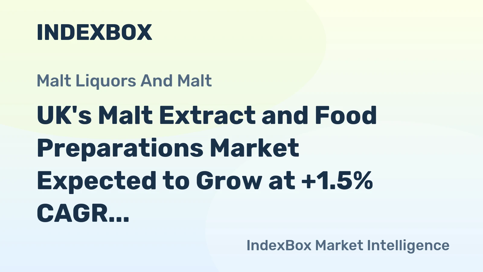 UK's Malt Extract and Food Preparations Market Expected to Grow at +1.5% CAGR from 2024 to 2035