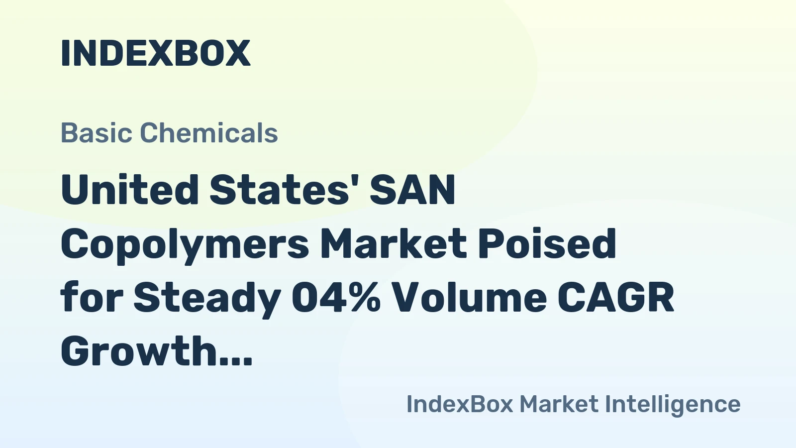 United States' SAN Copolymers Market Poised for Steady 04% Volume CAGR Growth Through 2035