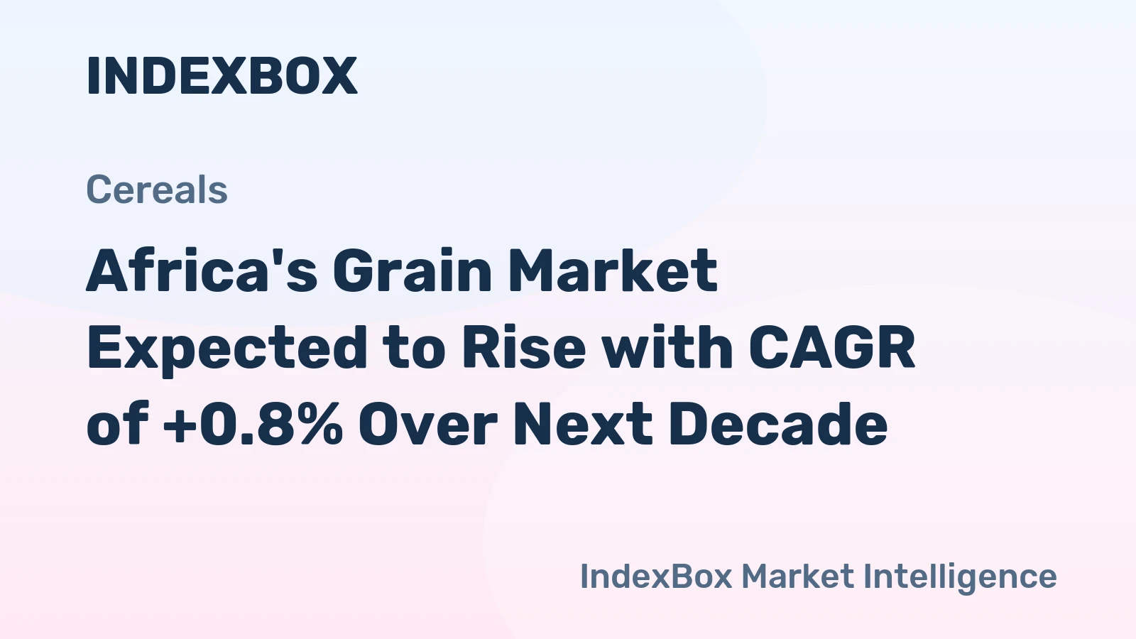 Africa's Grain Market Expected to Rise with CAGR of +0.8% Over Next Decade