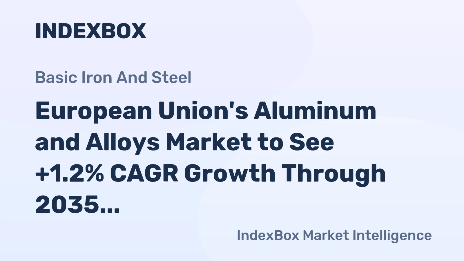 European Union's Aluminum and Alloys Market to See +1.2% CAGR Growth Through 2035