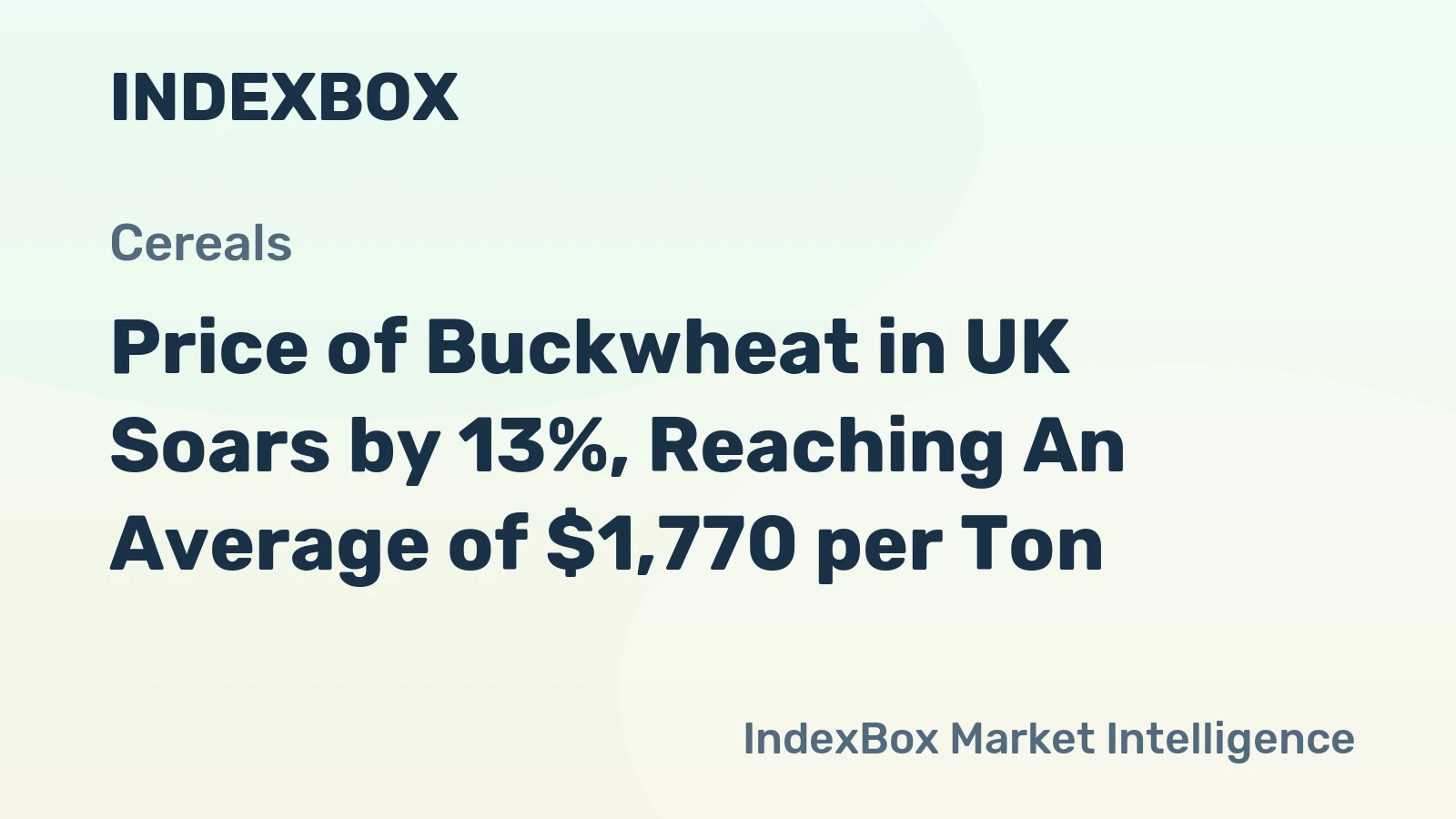 Price of Buckwheat in UK Soars by 13%, Reaching An Average of $1,770 per Ton
