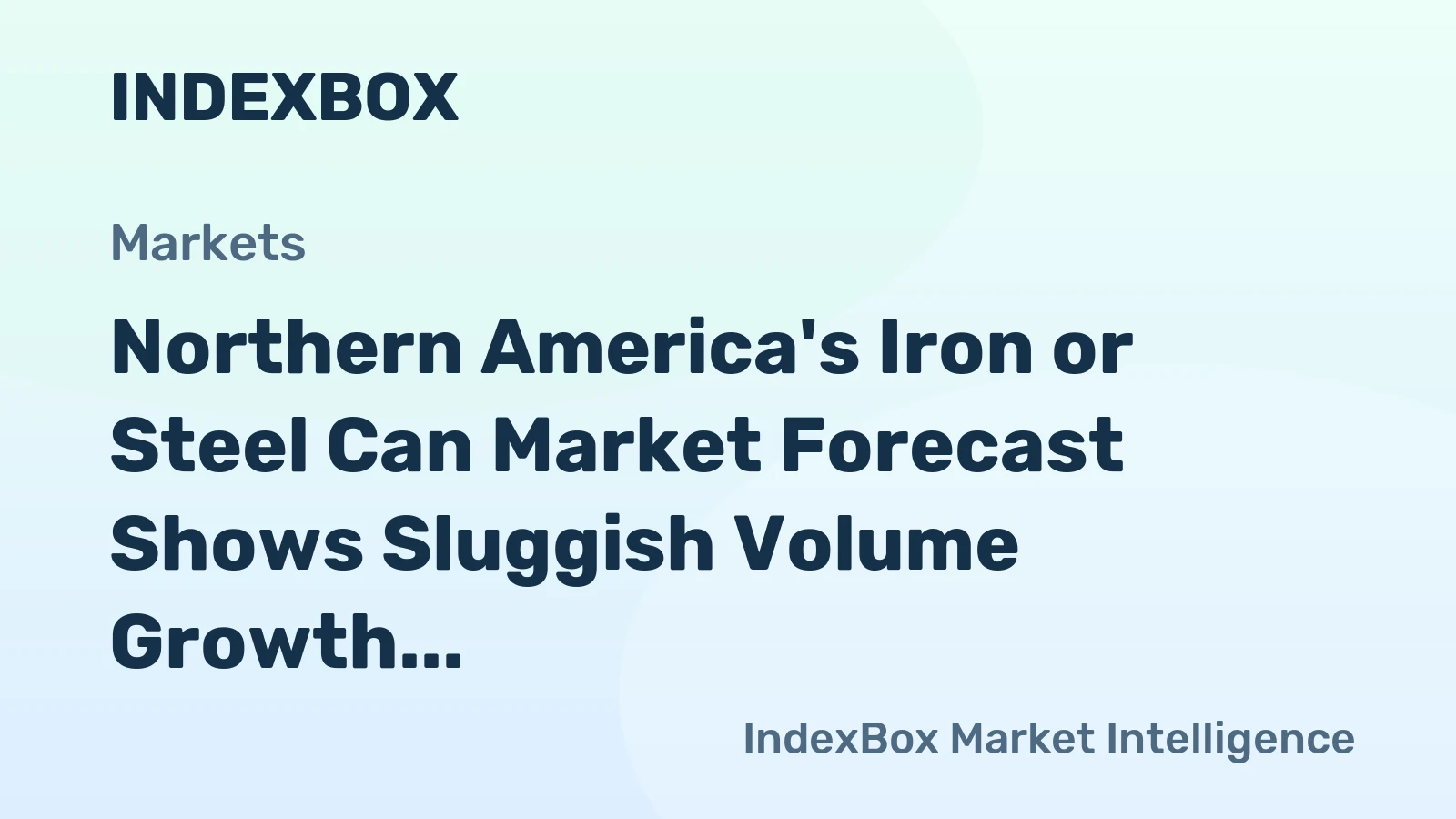 Northern America's Iron or Steel Can Market Forecast Shows Sluggish Volume Growth at 0.1% CAGR Through 2035