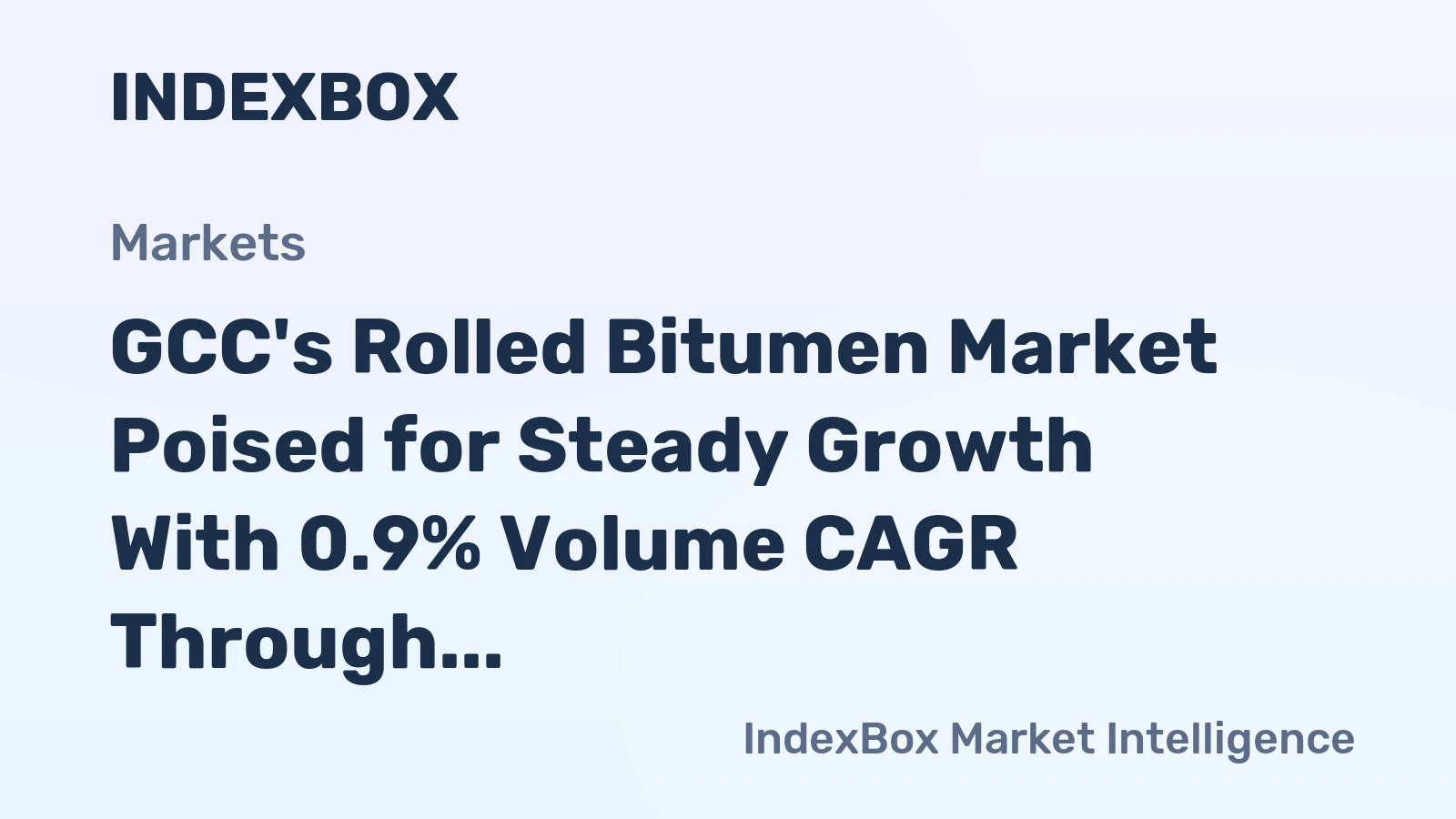 GCC's Rolled Bitumen Market Poised for Steady Growth With 0.9% Volume CAGR Through 2035