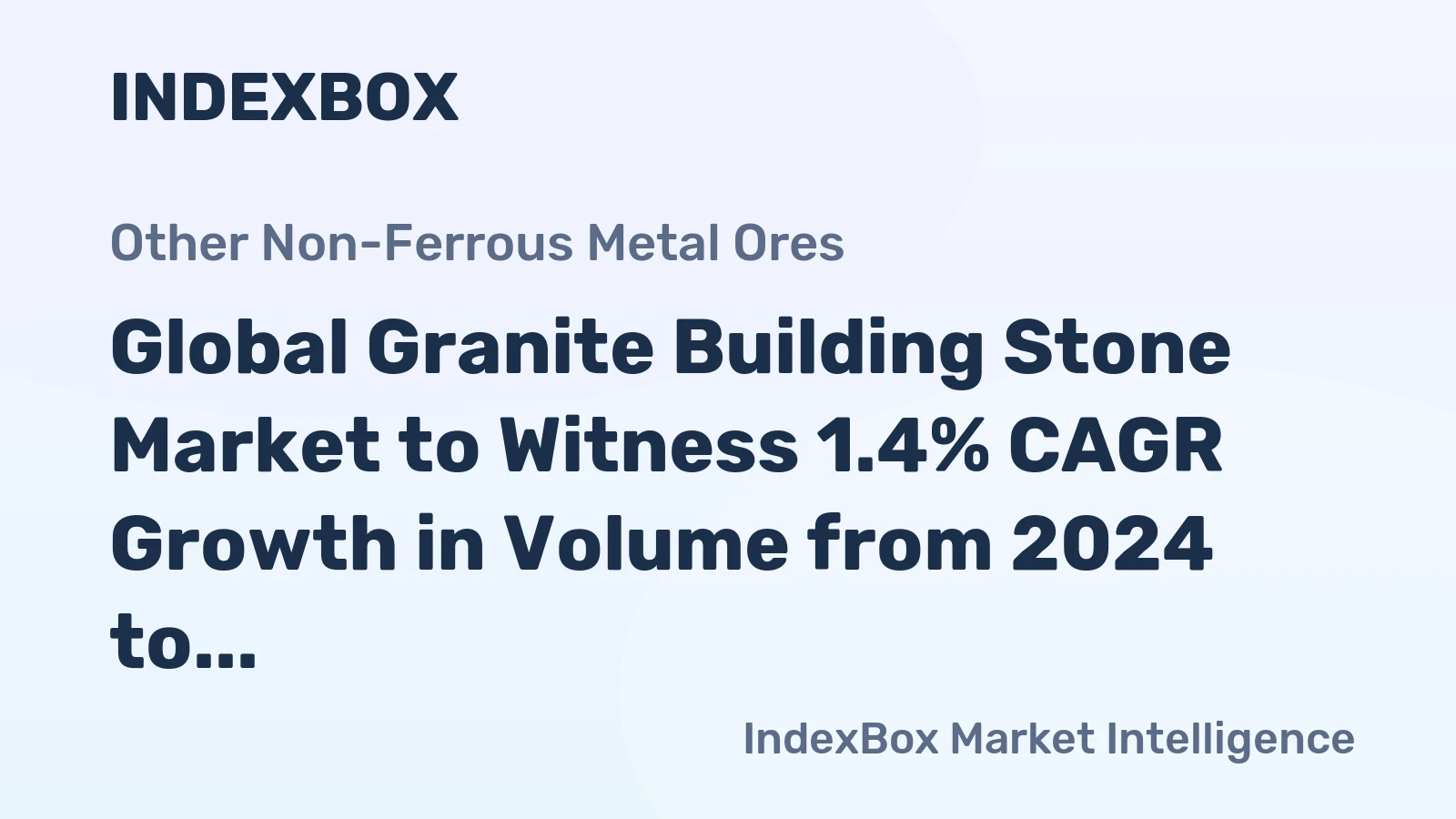Global Granite Building Stone Market to Witness 1.4% CAGR Growth in Volume from 2024 to 2035