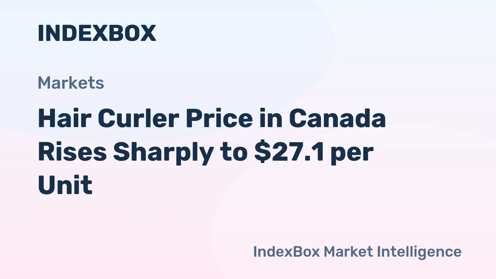 Hair Curler Price in Canada Rises Sharply to $27.1 per Unit