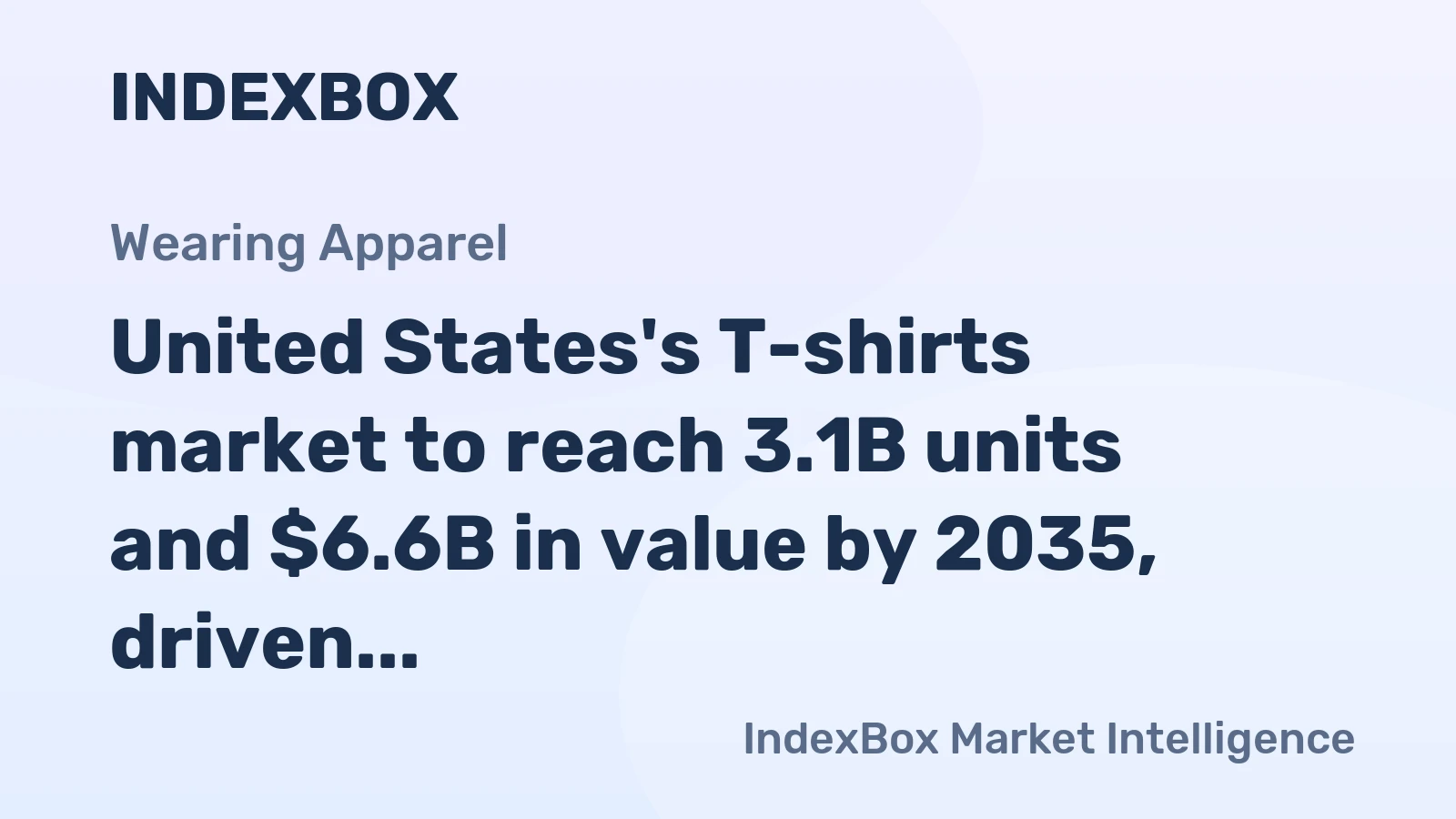 United States's T-shirts market to reach 3.1B units and $6.6B in value by 2035, driven by increasing demand