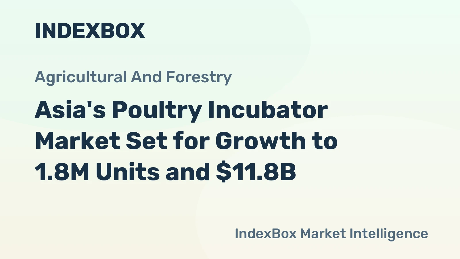 Asia's Poultry Incubator Market Set for Growth to 1.8M Units and $11.8B