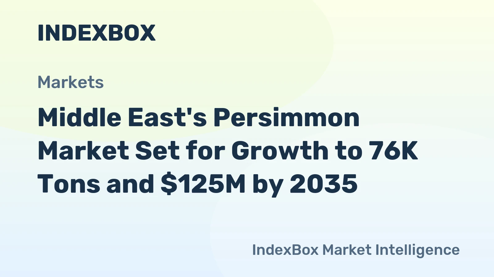 Middle East's Persimmon Market Set for Growth to 76K Tons and $125M by 2035