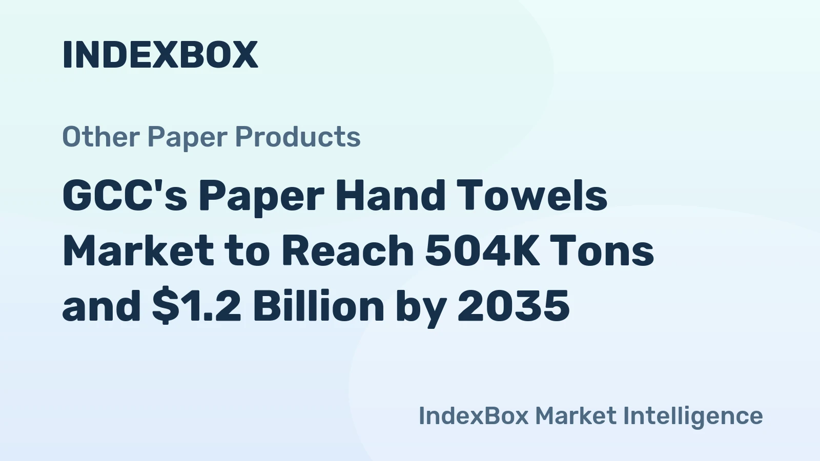 GCC's Paper Hand Towels Market to Reach 504K Tons and $1.2 Billion by 2035