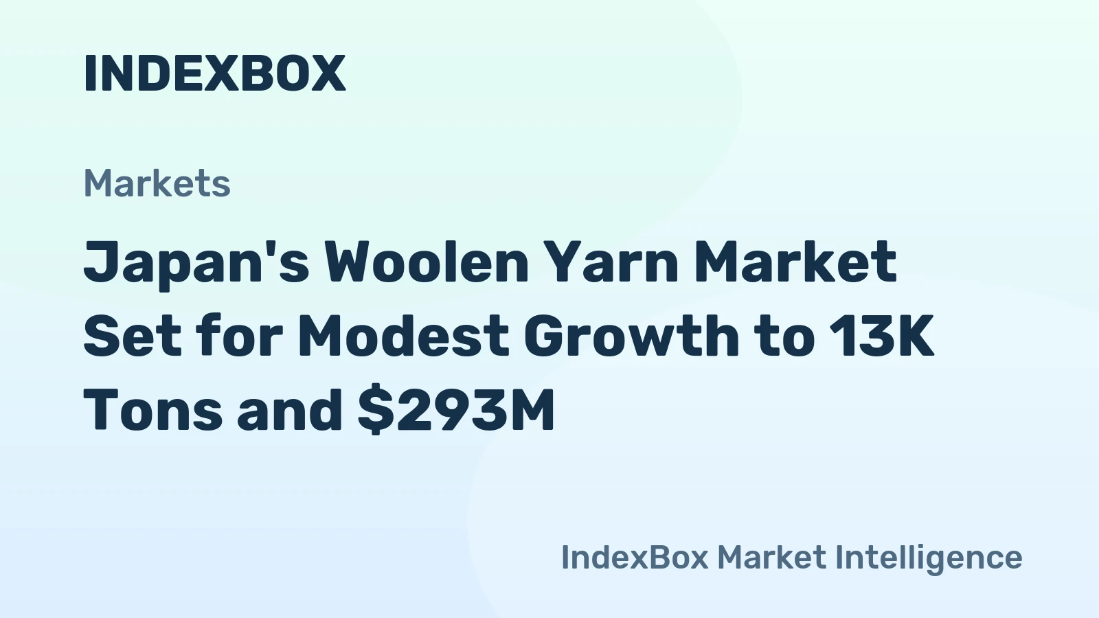 Japan's Woolen Yarn Market Set for Modest Growth to 13K Tons and $293M