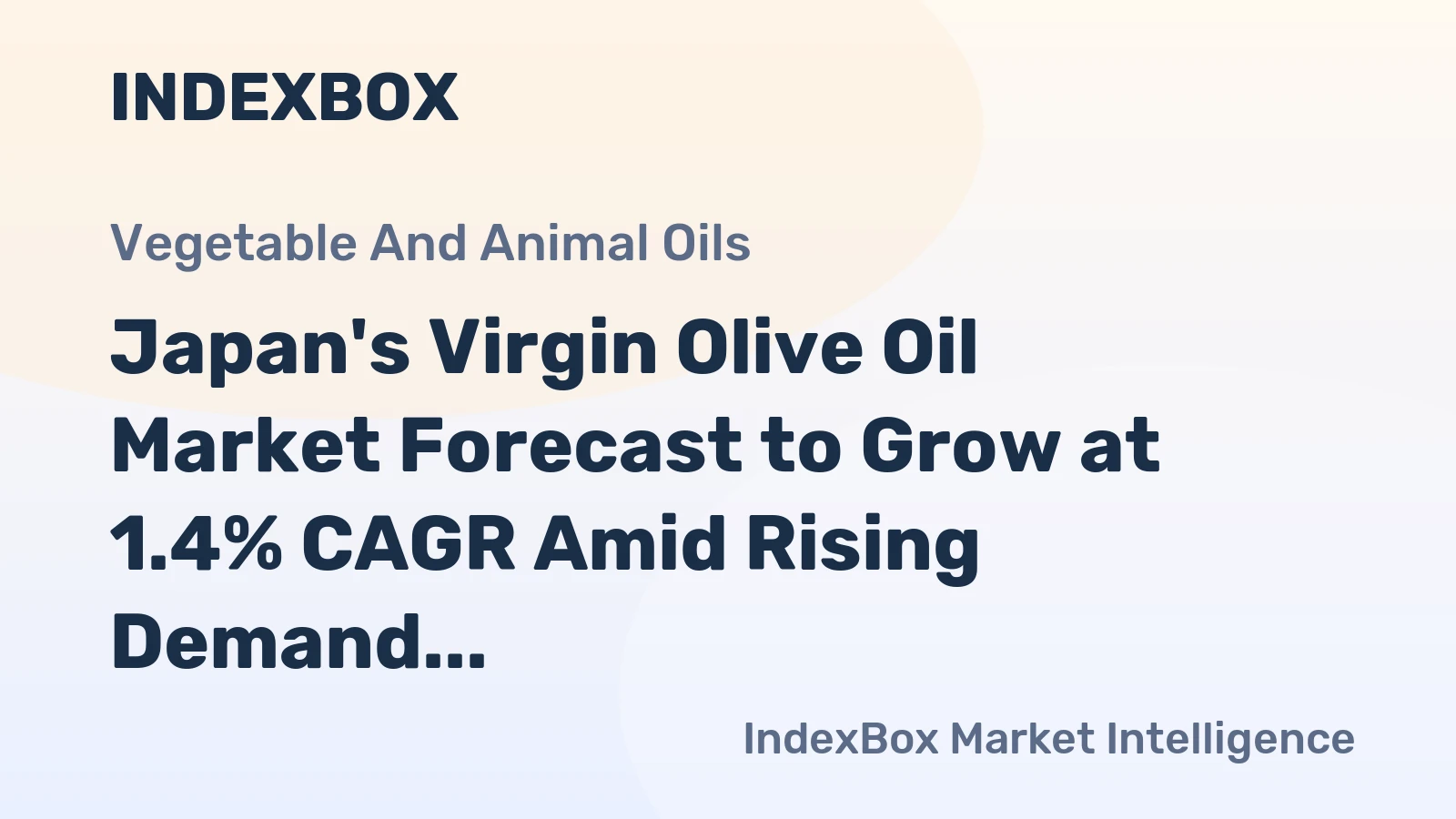 Japan's Virgin Olive Oil Market Forecast to Grow at 1.4% CAGR Amid Rising Demand