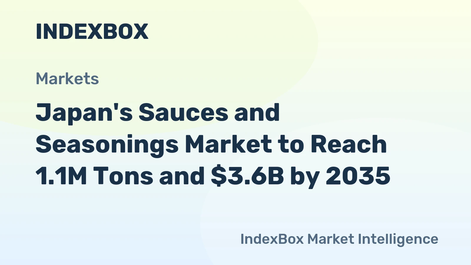 Japan's Sauces and Seasonings Market to Reach 1.1M Tons and $3.6B by 2035
