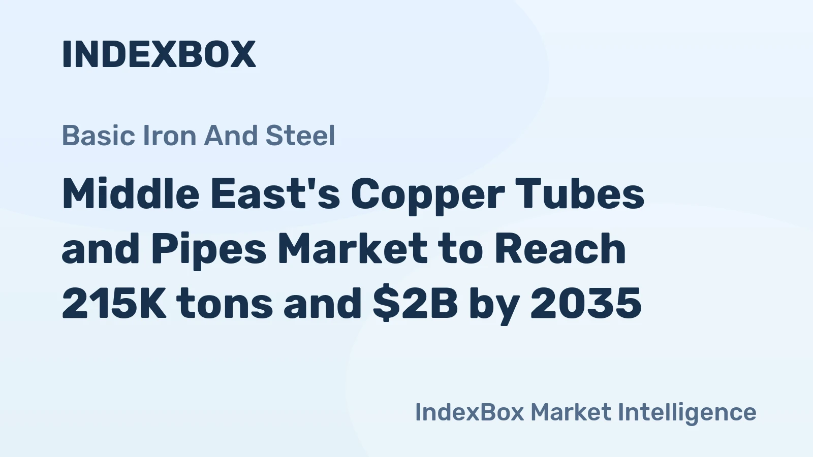 Middle East's Copper Tubes and Pipes Market to Reach 215K tons and $2B by 2035