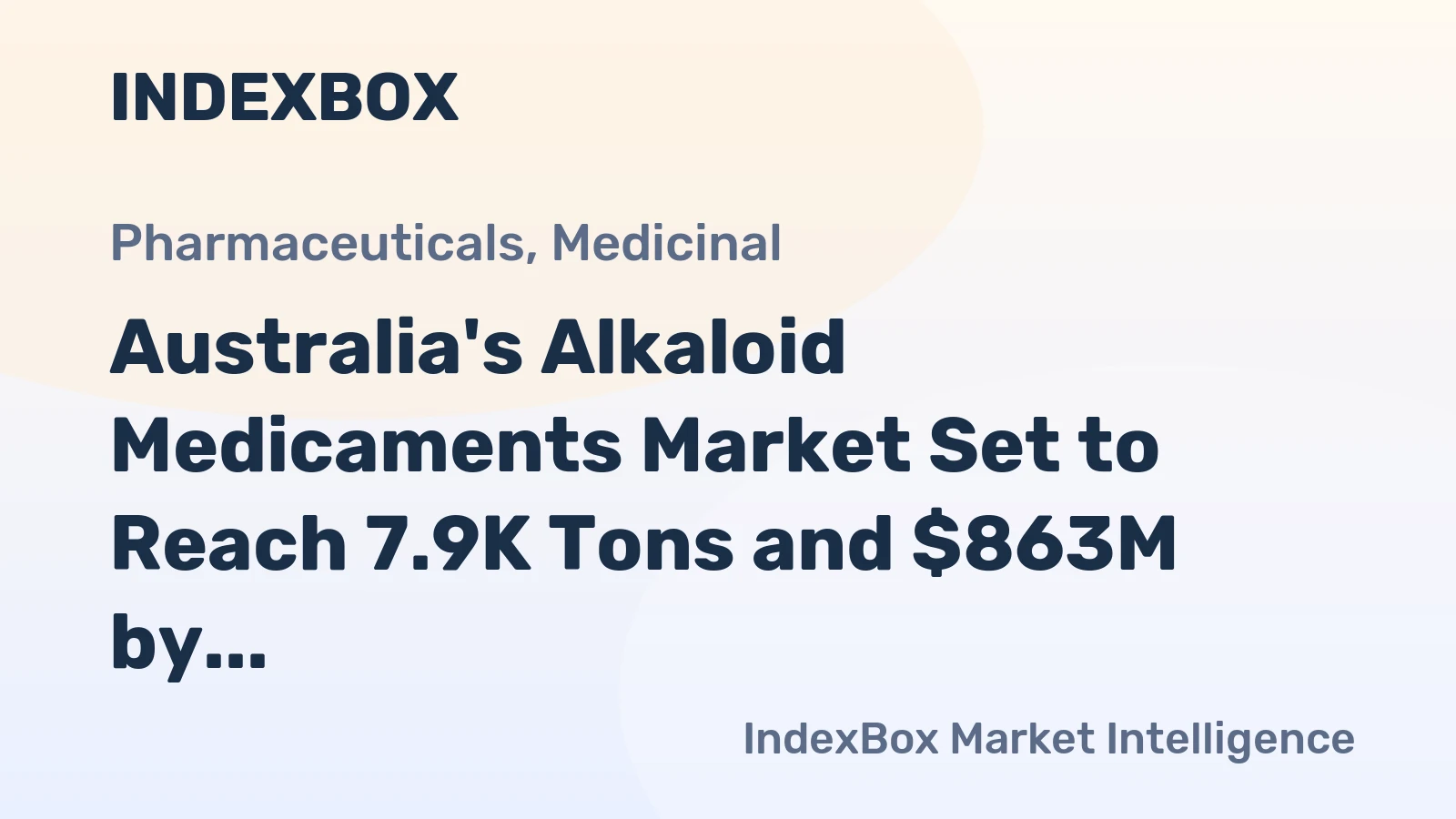 Australia's Alkaloid Medicaments Market Set to Reach 7.9K Tons and $863M by 2035
