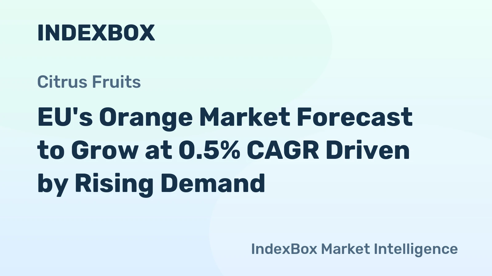 EU's Orange Market Forecast to Grow at 0.5% CAGR Driven by Rising Demand